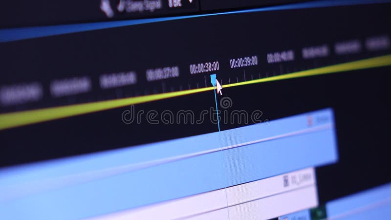 Video Editing Timeline - Editor Going through Clips and Frames Stock ...