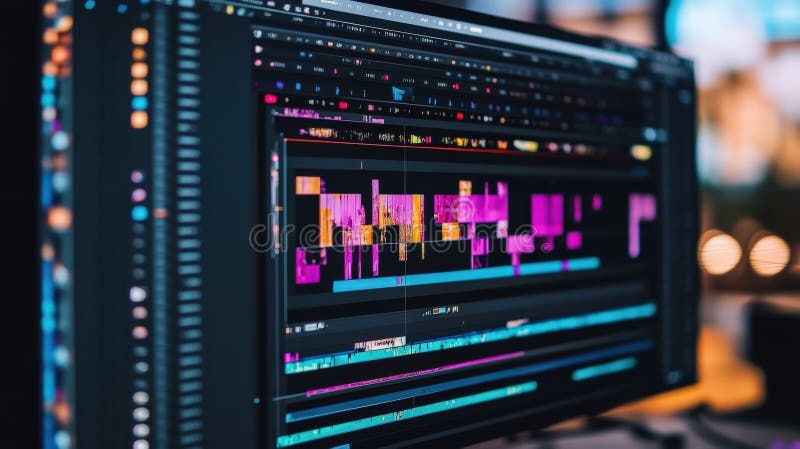 Video Editing Software Display Stock Illustration - Illustration of post, software: 374476740