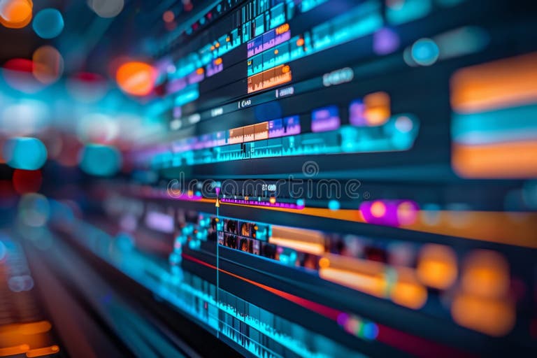 Video Editing Software Interface Showing Timeline Editing Process Stock ...