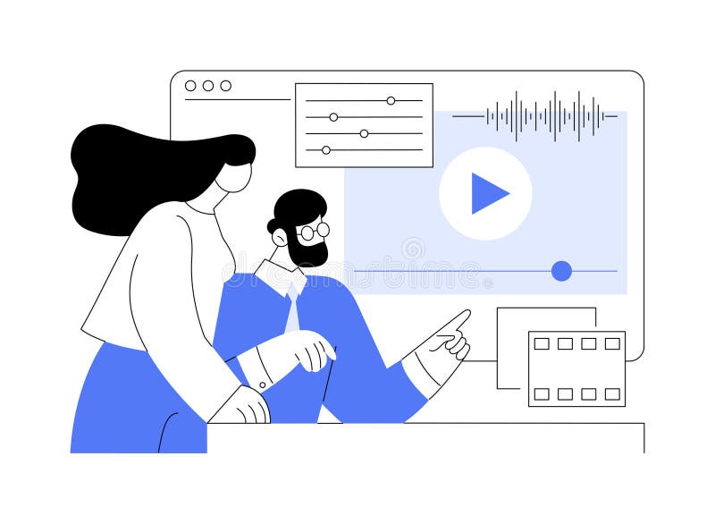 Video Editing Software Isolated Cartoon Vector Illustrations. Stock ...