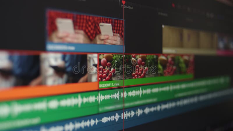 Video Editing Software. a Studio Creates a New Movie or a Blogger Makes ...