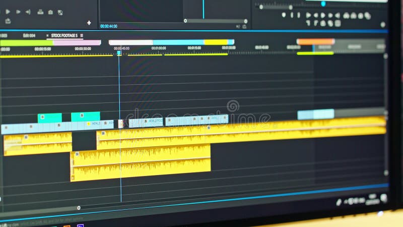 Video Editing Timeline - Editor Going through Clips and Frames Stock ...