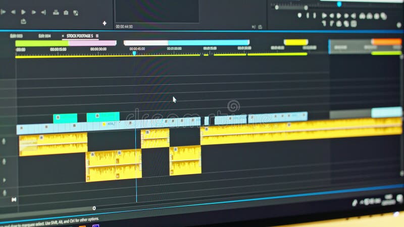Video Editing Timeline - Editor Going through Clips and Frames Stock ...