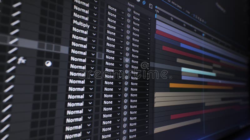Video Editing Timeline in Motion Graphics Software Stock Video - Video ...