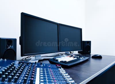 Video editing workstation stock image. Image of sound - 5664131