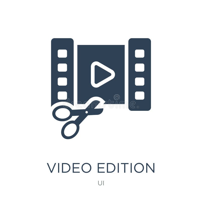 Video Editing Icon in Trendy Design Style. Video Editing Icon Isolated ...
