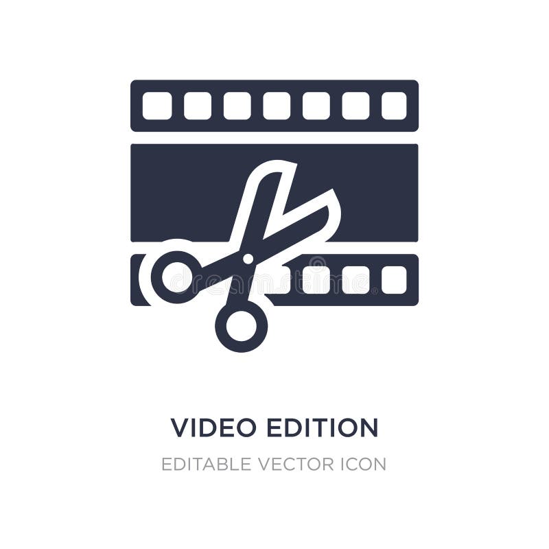 Video Edition Icon on White Background. Simple Element Illustration ...