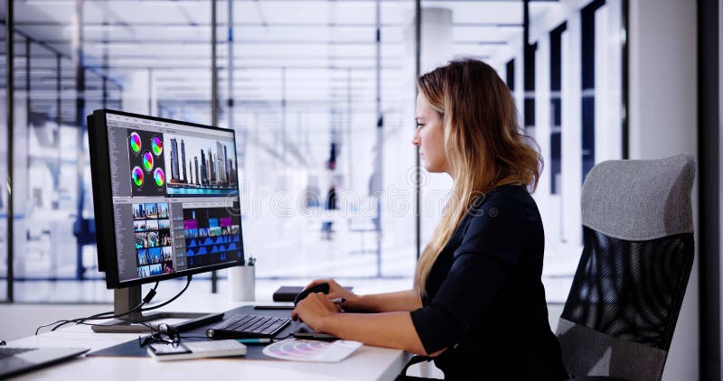 Video Editor Computer Software Stock Image - Image of inside, montage ...