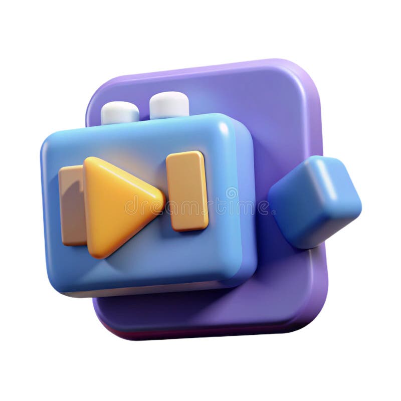 Video Editor 3D Icon stock illustration. Illustration of editor - 358728095