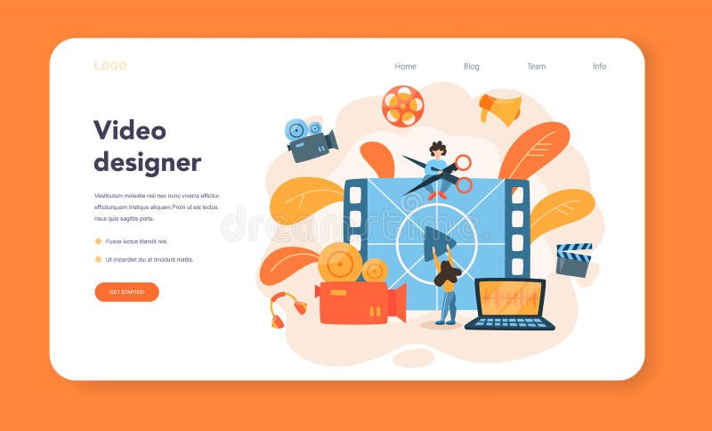 Video Editor or Designer Web Banner or Landing Page. Artist Create ...