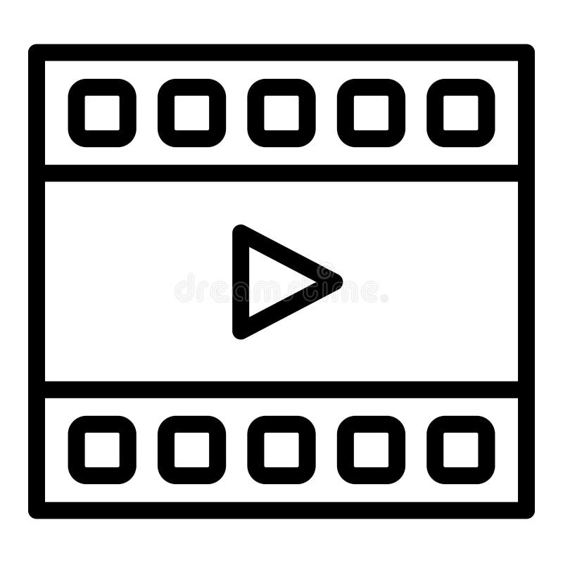 Video Editor Icon, Outline Style Stock Vector - Illustration of camera ...