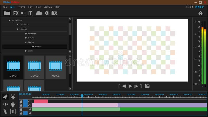 Video Player Window. Program Interface. Overlay. Empty Layout. Simulate ...
