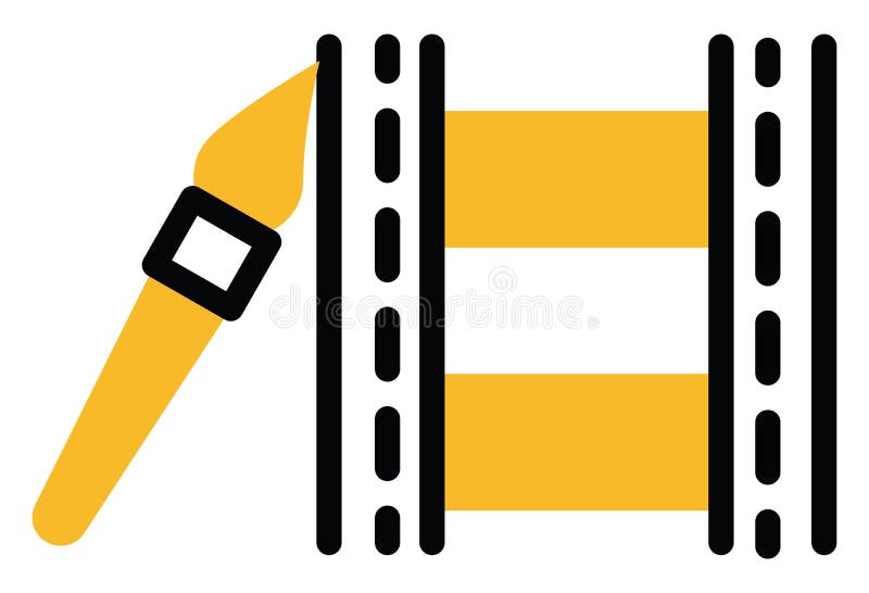 Video editor theme, icon stock vector. Illustration of editing - 258930160