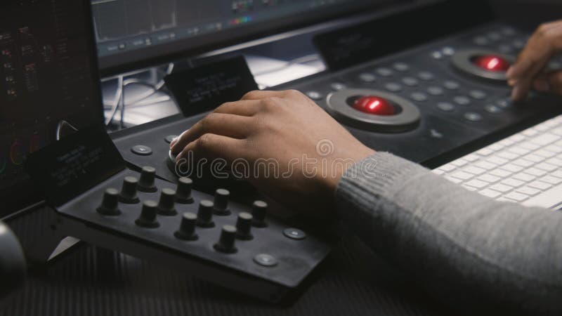 Video Editor Work by Color Grading Control Panel Stock Photo - Image of ...