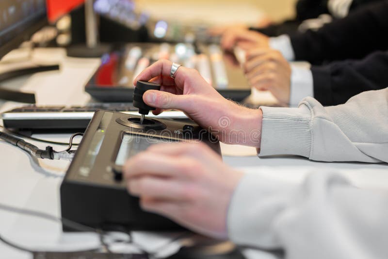 Video Editor Working with Footage Using Modern Video Editing Software ...