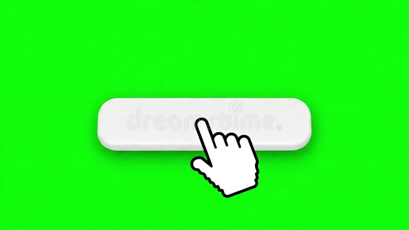 Animated Clicking Buttons with Cursor Icons on Green Screen Background ...