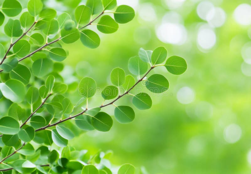 The Video Features an Animation of Green Leaves on a Background that ...