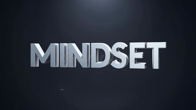 Dynamic Mindset Text Animation with Sleek Design. Generative Ai Stock ...