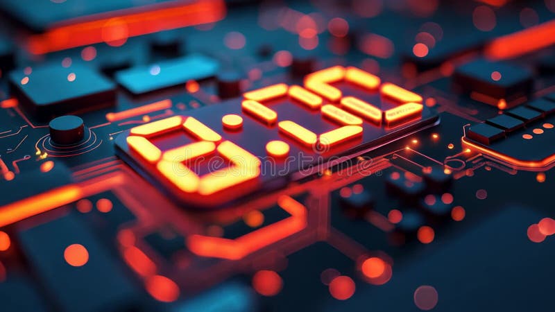 Innovative Digital Countdown Timer in a Futuristic Abstract Technology ...