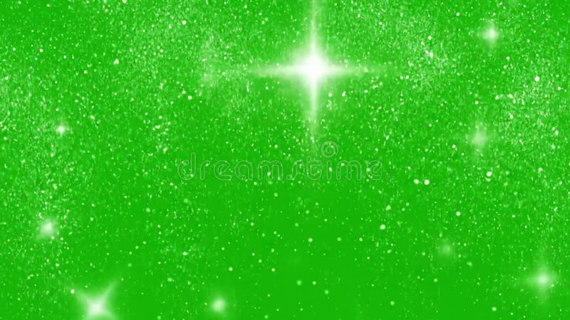 Sparkling Lights and Glitter Effect Over Green Screen Background for ...