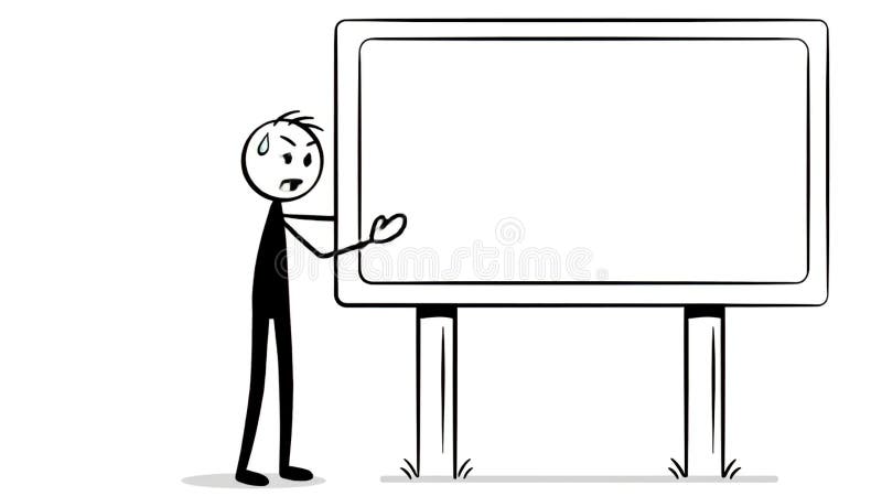 Stick Figure Demonstrating Various Emotions Next To a Blank Sign for ...