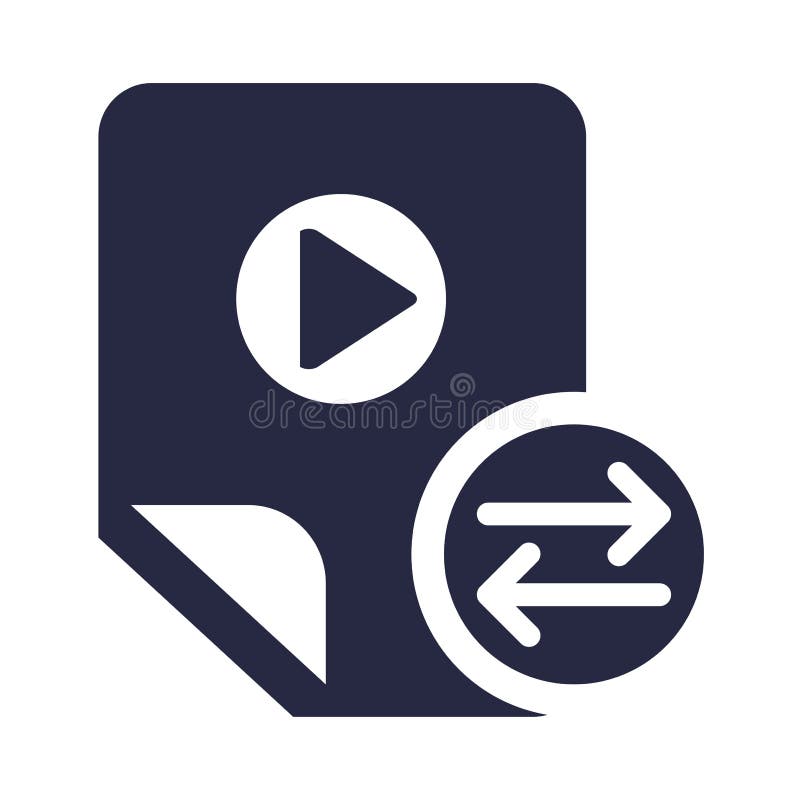 Video File Exchange Symbol Glyph Vector Illustration Stock Vector ...