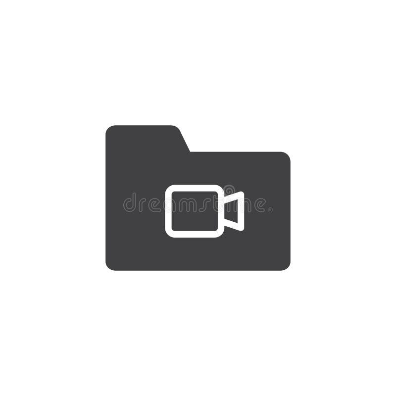 Video File Folder Vector Icon Stock Vector - Illustration of type ...