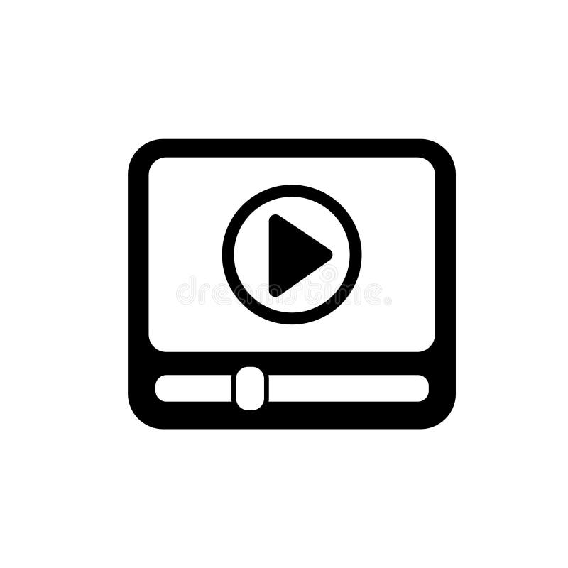 Video File Format or Video File Player Icon or Logo. Stock Vector ...