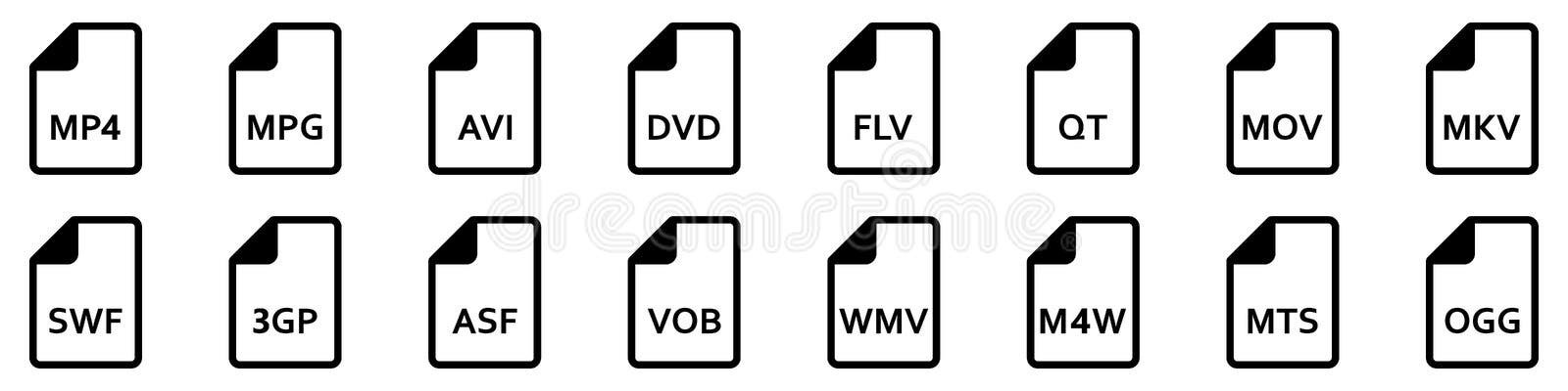 File Formats Icon. Various of Different Web Files Stock Vector ...