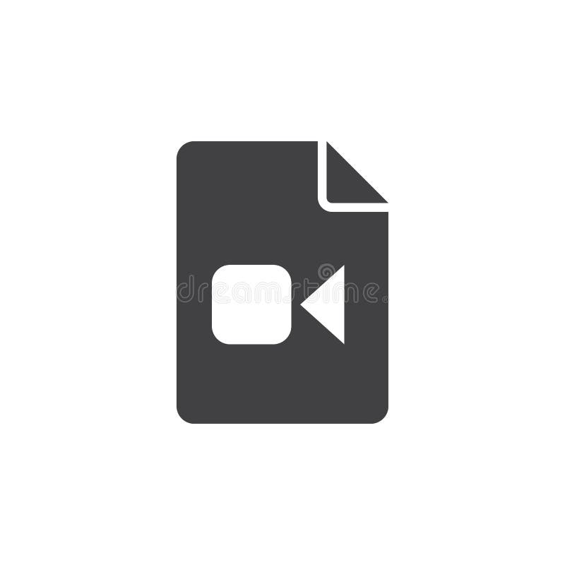 Video File Icon , Solid Logo Illustration, Pictogram Isola Stock ...