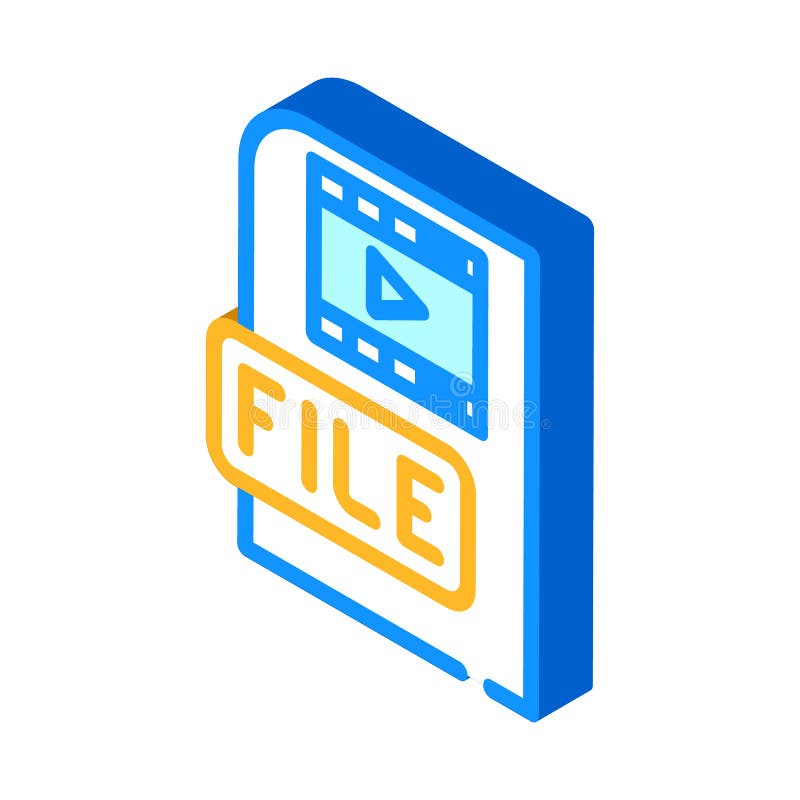 Video File Isometric Icon Vector Illustration Stock Vector ...