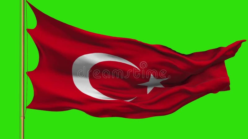 Flag 3d model green screen stock footage. Video of abstract - 115799464