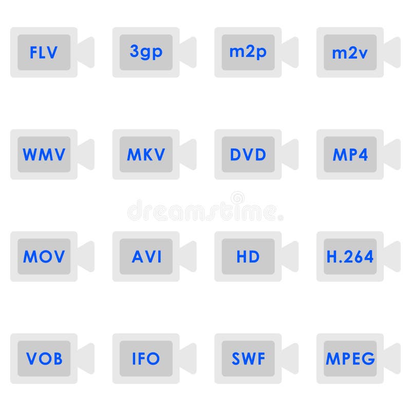 Video Formats Icon Stock Illustrations – 730 Video Formats Icon Stock ...