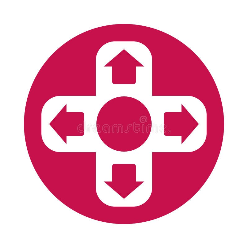 Video Game Arrows Button Control Stock Vector - Illustration of ...