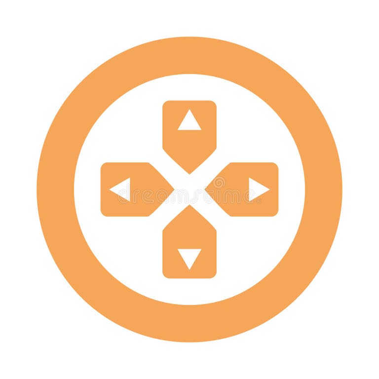 Video Game Arrows Button Control Stock Vector - Illustration of ...