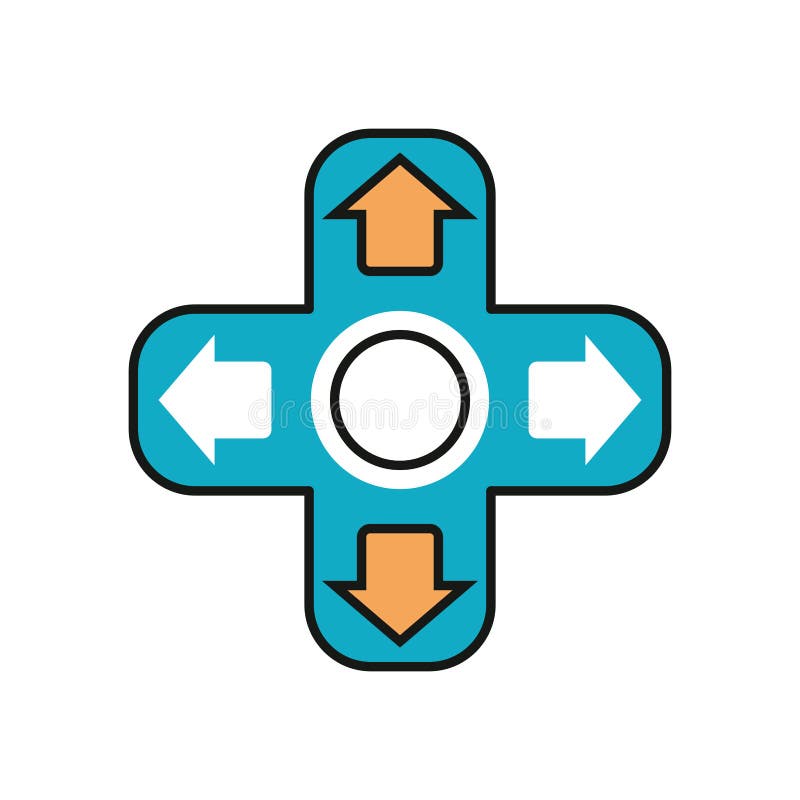Video Game Arrows Button Control Stock Vector - Illustration of arrows ...