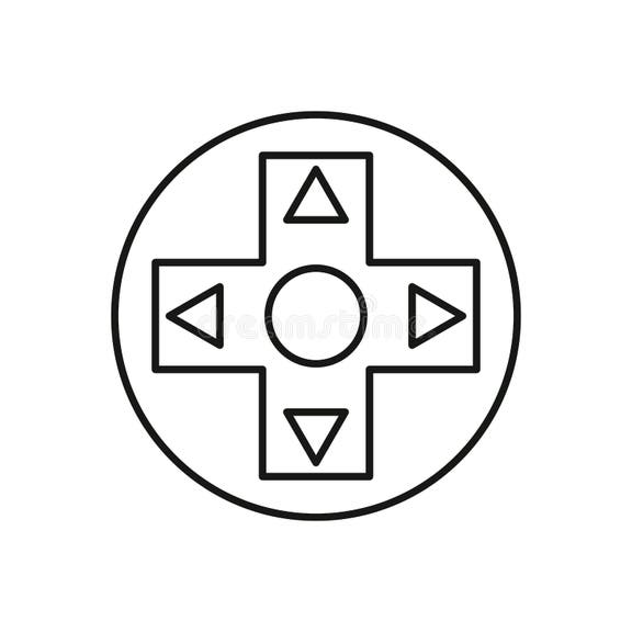 Video Game Arrows Button Control Stock Vector - Illustration of device ...