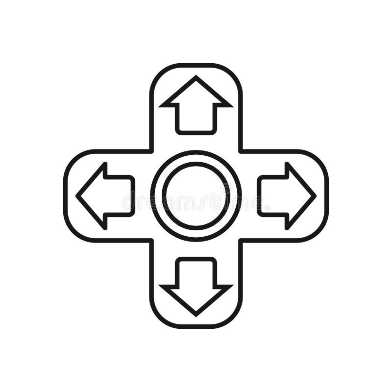 Video Game Arrows Button Control Stock Vector - Illustration of ...