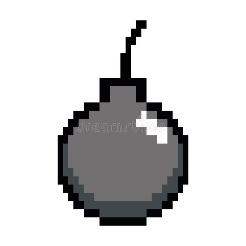 Video game bomb pixelated stock vector. Illustration of explosion ...