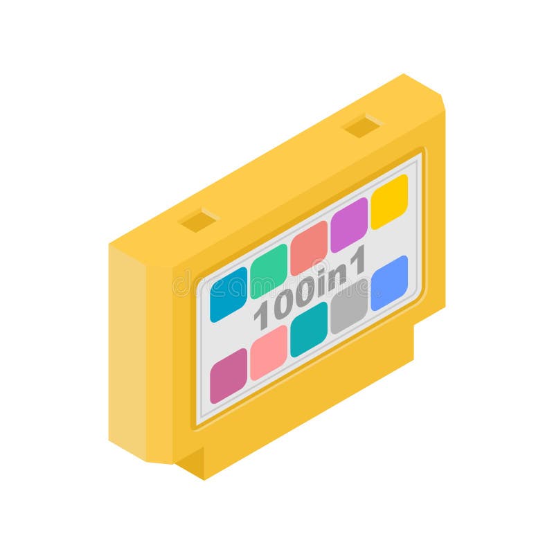 Video Game Cartridge Isolated. Retro TV Game 8bit Stock Vector ...