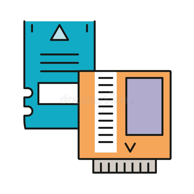Video Game Cartridge Retro Icon Stock Vector - Illustration of player ...