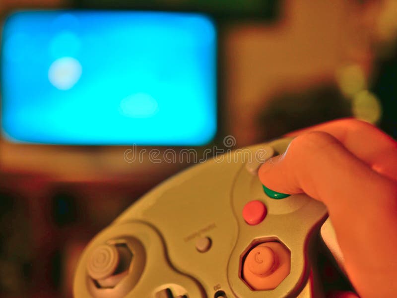 Video Game Console Controller for Gaming Held in Gamers Hands. Stock ...