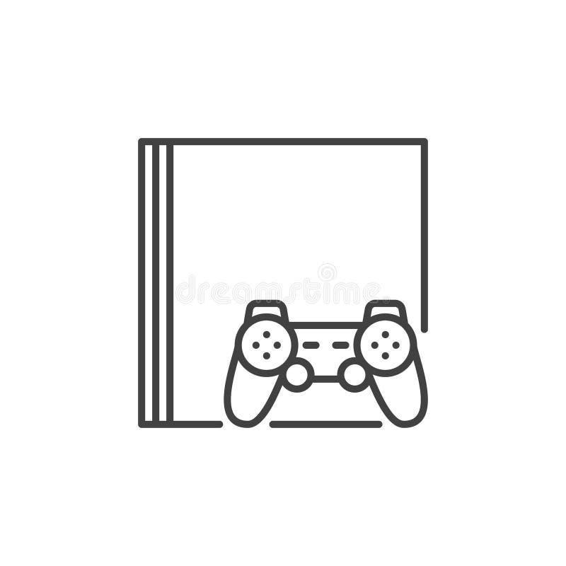 Video Game Outline Vector Icons Set. PC, Console Concept Signs Stock ...