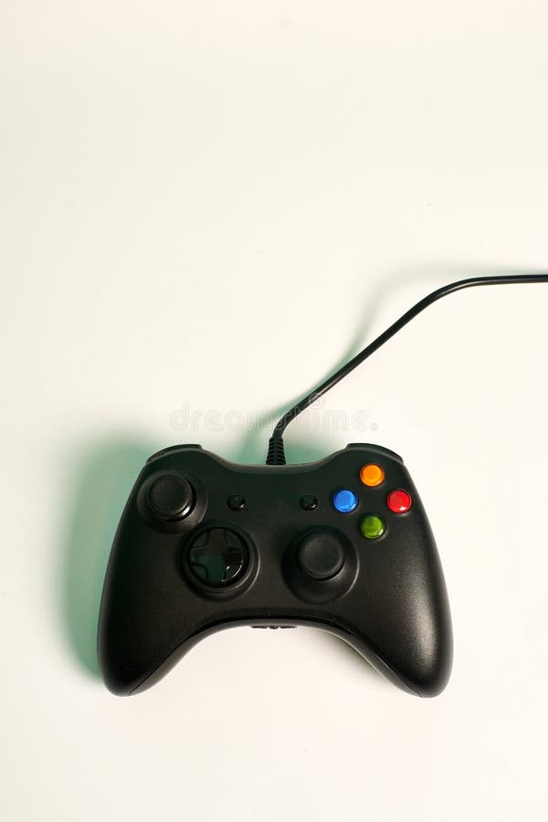 Video Game Console Controller on a White Background Stock Photo - Image ...