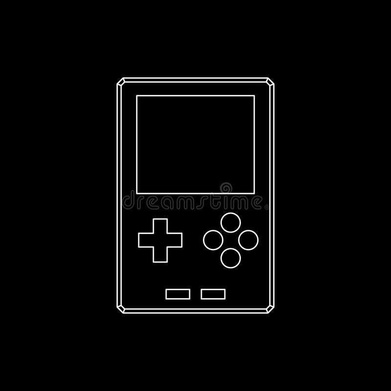 Video Game Console. Isolated on Black Background Stock Vector ...
