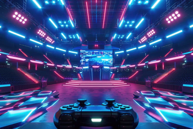 Video Game Console on Stage Stock Photo - Image of entertainment ...