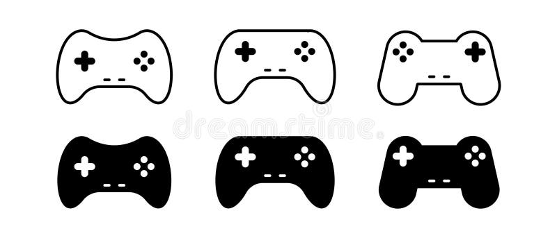 Video Game Console Vector Icon Set. Gaming Controller Symbol Stock ...