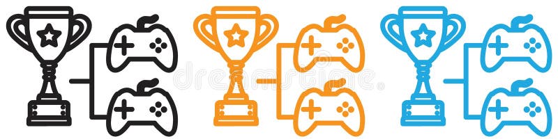 Video Game Contest Vector Logo Set Collection for Web App Ui Stock ...