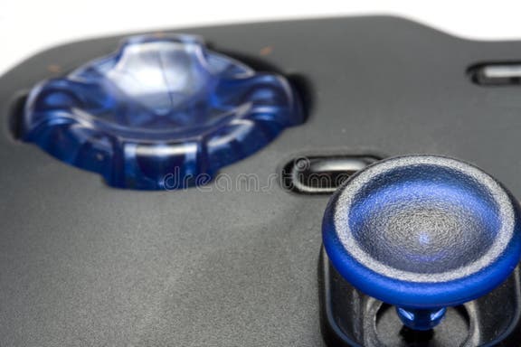 Video Game Controller Close-up Stock Photo - Image of joystick, blue ...