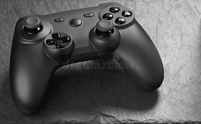 Video Game Controller for Game Console Stock Image - Image of black ...
